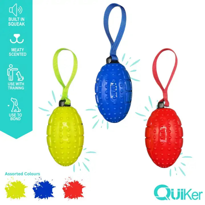 Meaty Rugby Ball Dog Toy – Woogle Wares